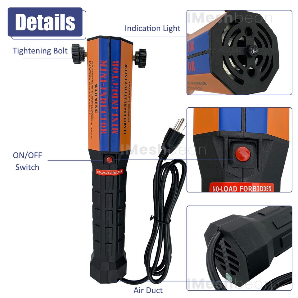 1000W Magnetic Induction Heater Kit Automotive Flameless Bolt Heat Tool ...