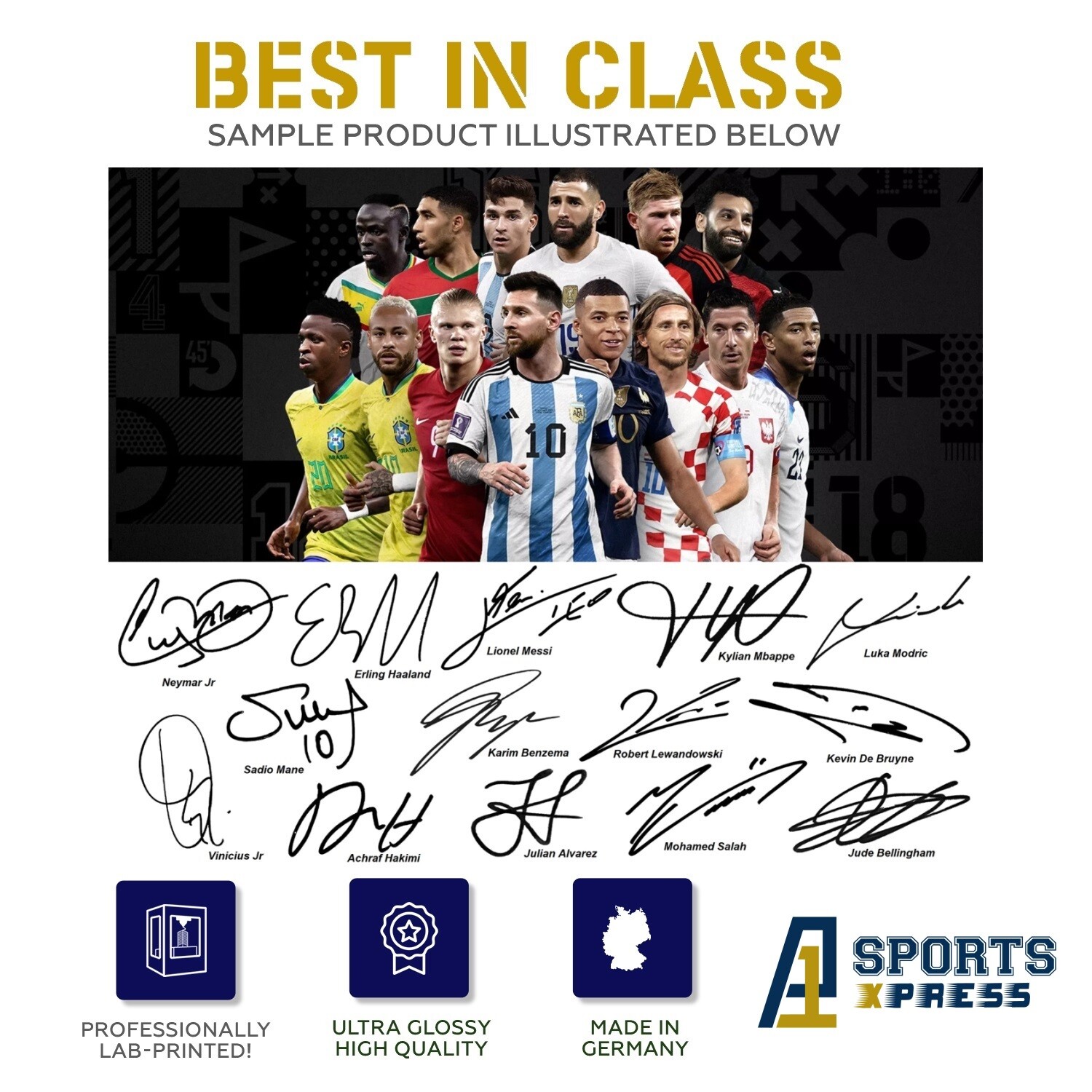 Neymar Jr Vinicius Raphinha Paqueta Brazil Soccer Signed Photo ...