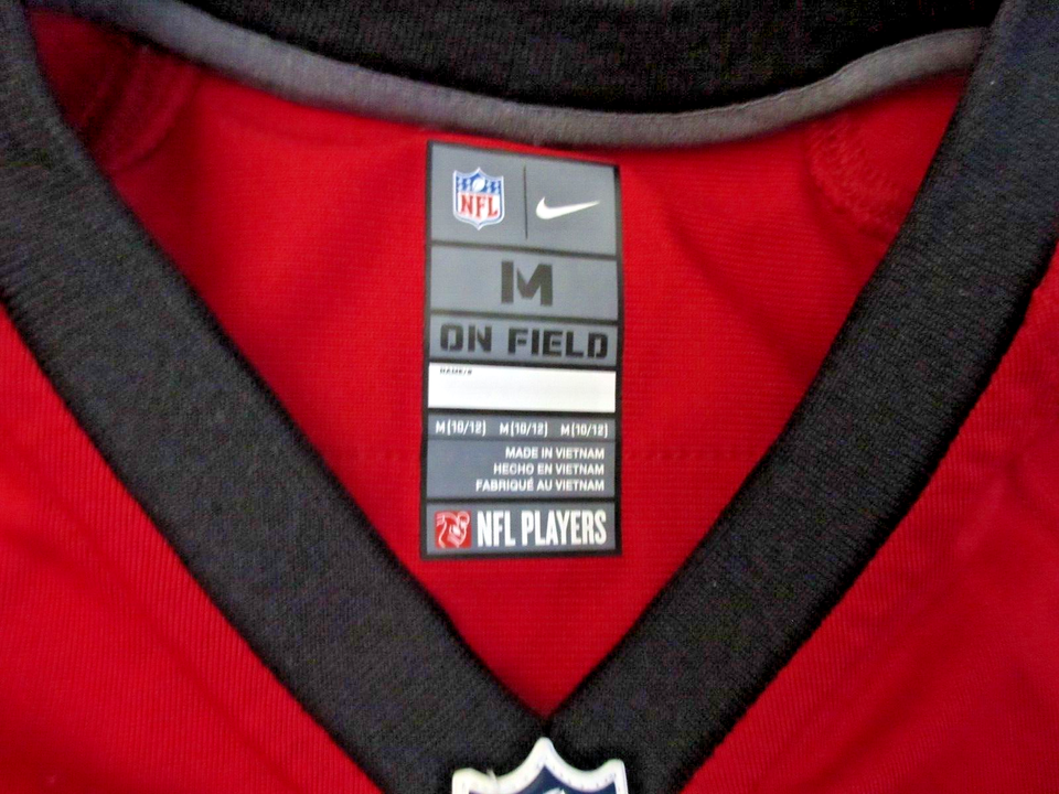 On Field NFL Shirt Red FALCONS 11 JONES Jersey Youth Medium 10-12 | eBay