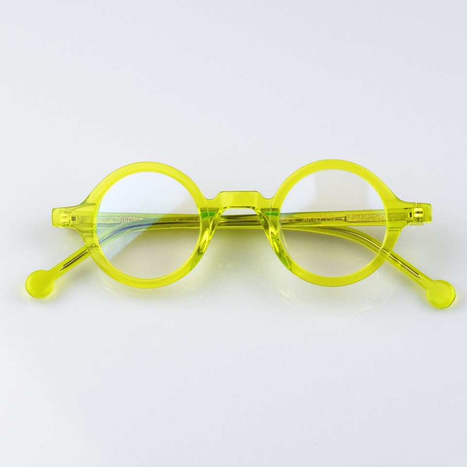 Small Round 38mm Full Rim Eyeglass Frames Acetate Hand Made Glasses ...