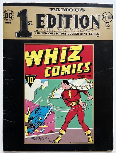 Famous 1st Edition Whiz Comics Feb 1940 Oversized Reprint F-4 1974 DC ...