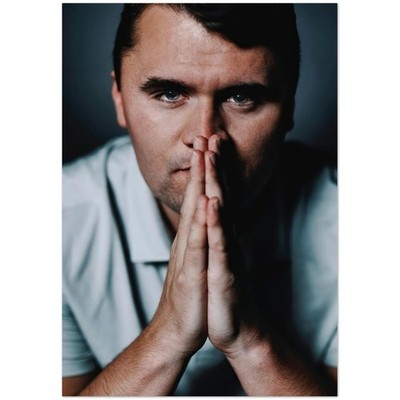 Moody Man Praying Portrait Cinematic Photography Poster | eBay