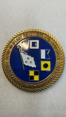 US Navy Vice Chief of Operations (Supply) Vice Admiral Challenge Coin ...