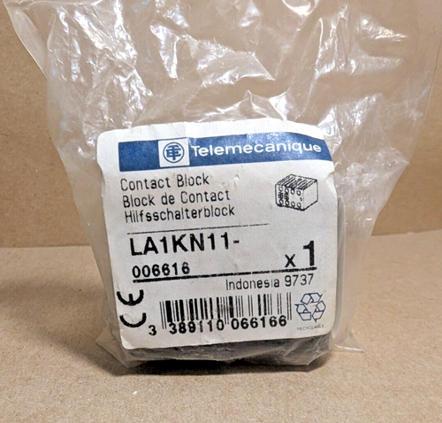 Telemecanique / Schneider Electric LA1KN11 Auxiliary Contact Block, 1NO ...
