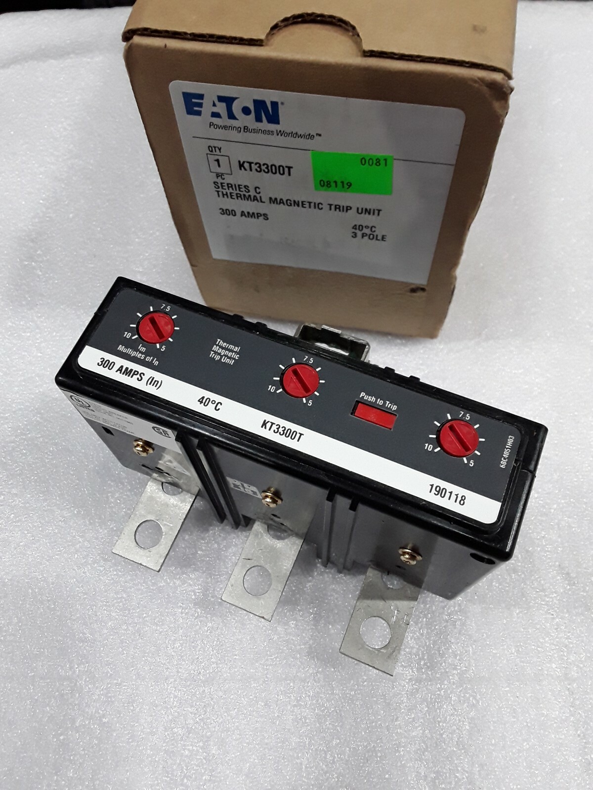 KT3300T CH 3POLE 300AMP 600V THERMAL MAGNETIC TRIP UNIT NEW | eBay