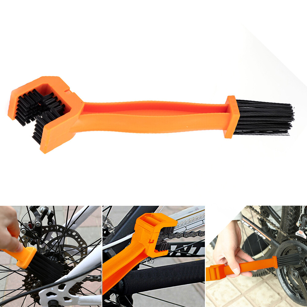 Cycling Cleaning Accessories Orange Chain Brush for Motorcycle Mountain ...