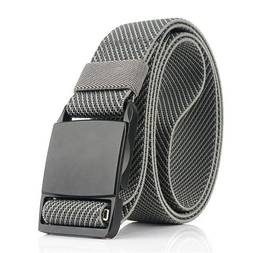 Magnetic Buckle Quick Release Belt Elastic Stretch Adjustable Tactical ...