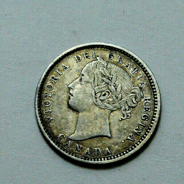1892 CANADA SILVER 10 CENTS VICTORIA DEI GRATIA REGINA 10c SCARCE Small ...