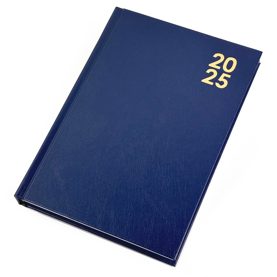 2025 A4 / A5 / A6 Diary Day A Page Week to View Desk Diary Hard Back ...