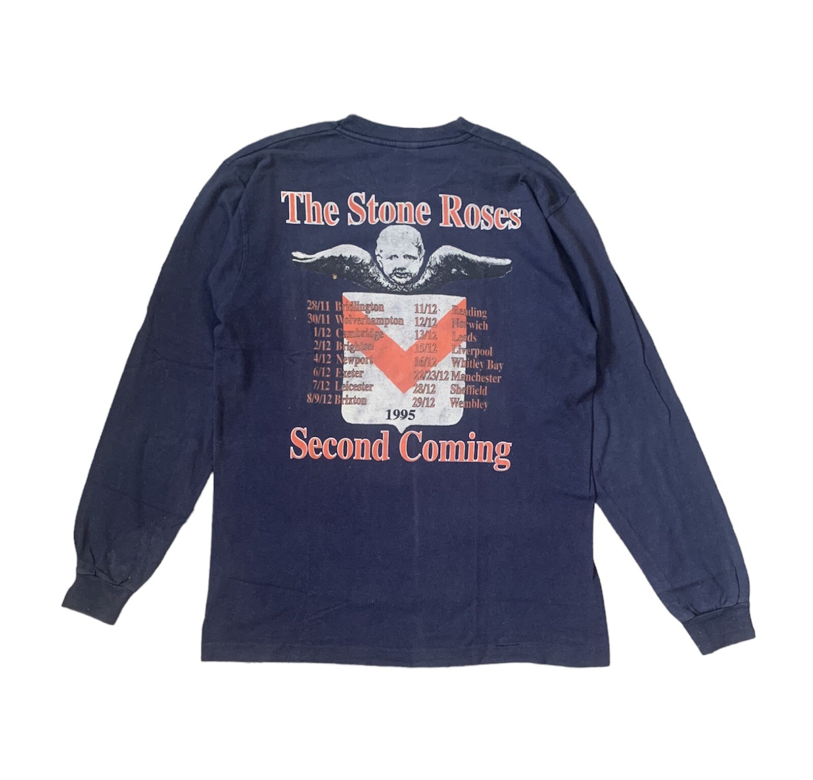 vintage 90s the stone roses band tour t-shirt britpop… - Gem