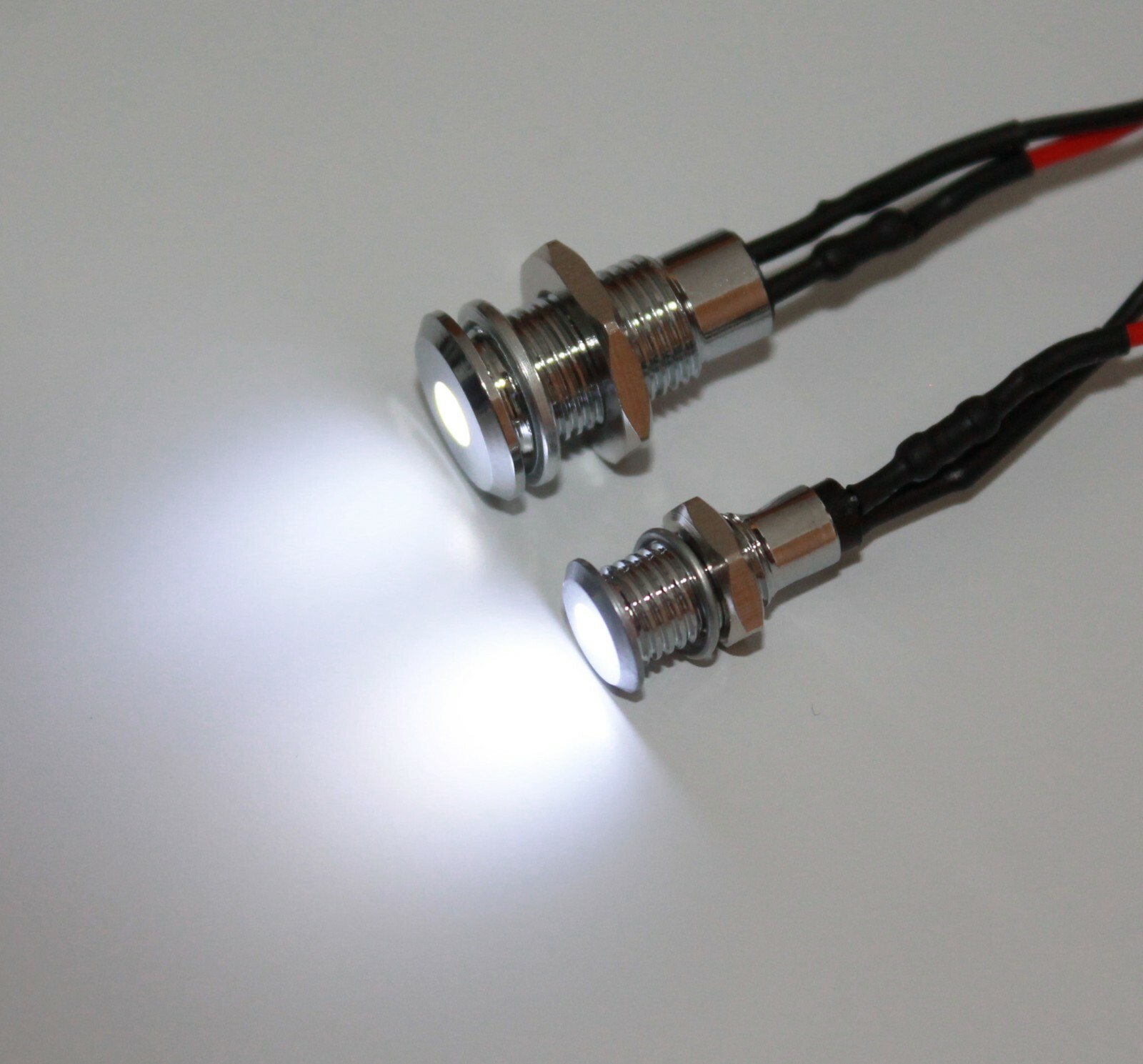 LED mit Fassung Flach Diffus verkabelt 3mm/ 5mm 5V /12V /24V mit 20cm ...