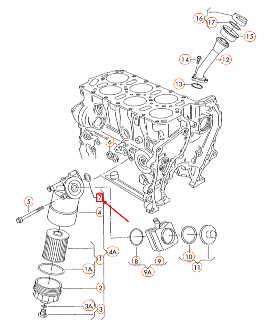 AUDI A3 8P Oil Filter Housing Gasket Seal 066115111A GENUINE for sale ...