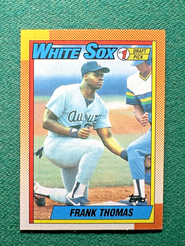 1990 Topps Baseball #414 Frank Thomas 1st Round Draft Pick Rookie White ...