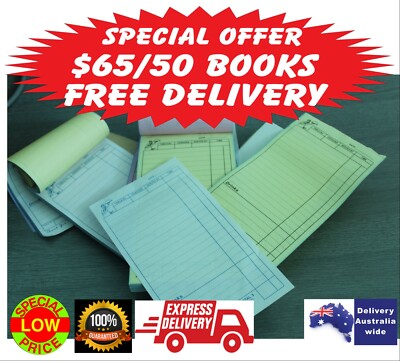 50 LARGE Restaurant Docket Books Duplicate Monthly SPECIAL FREE ...