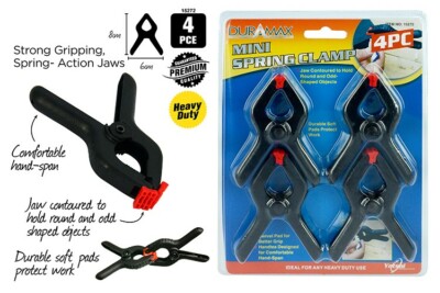 4 pcs Mini Plastic Spring Clamps Tips Tool Clip Jaw Opening | eBay