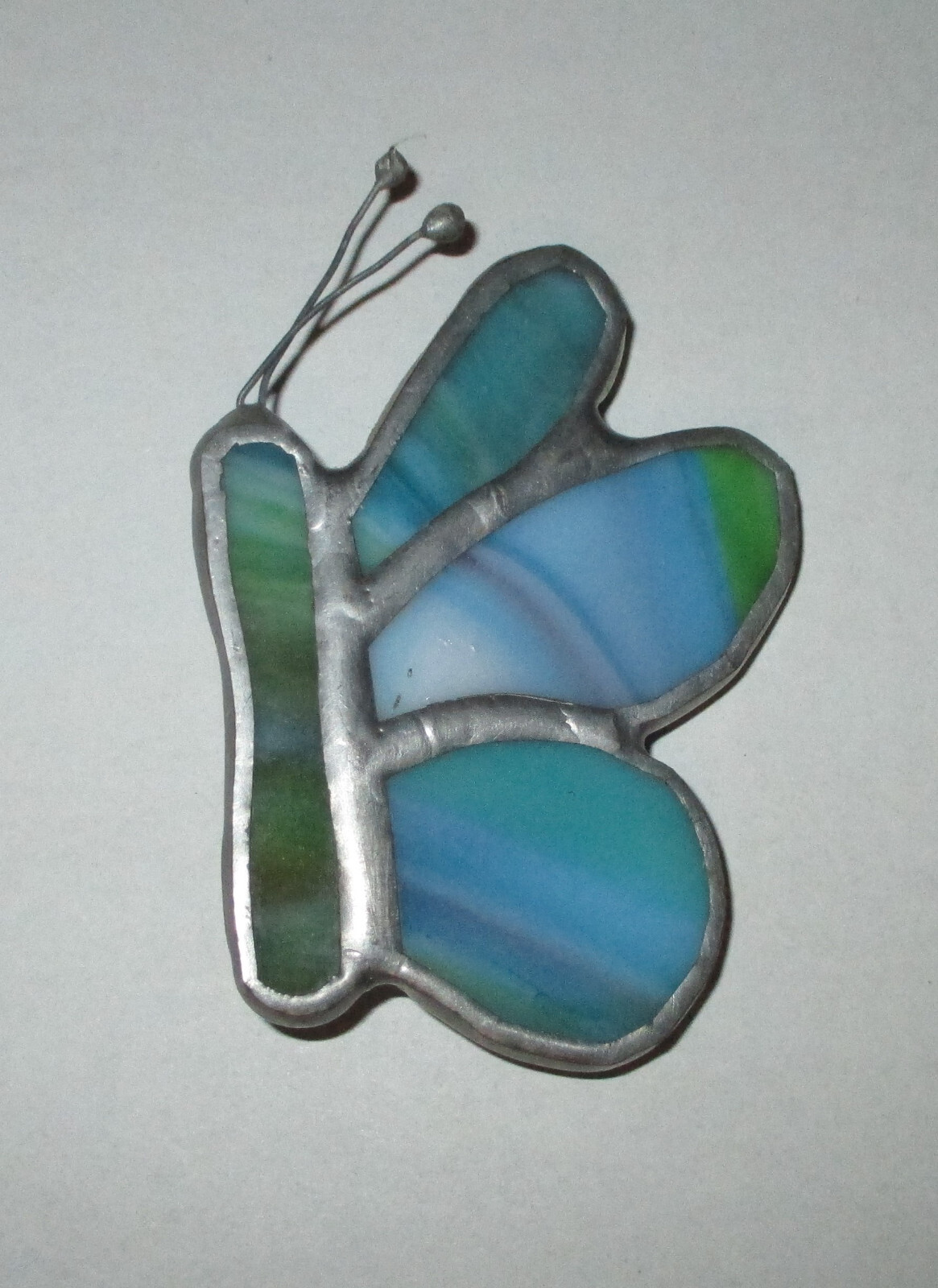 Vintage Handcrafted Stained Glass Butterfly Pin - Sel… - Gem