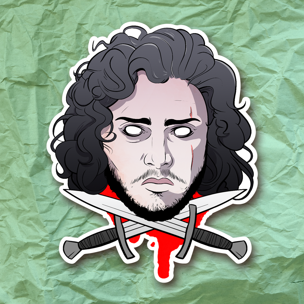 Jon Snow Sticker Game of Thrones Decal GoT Daenerys Television HBO TV ...