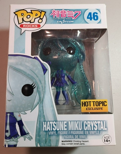 Funko Pop! Rocks #46 Hatsune Miku Crystal - Hot Topic Exclusive w ...