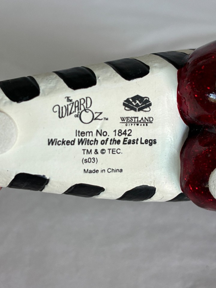 Westland Wizard of Oz Wicked Witch of East Legs #1842 & Ruby Red ...