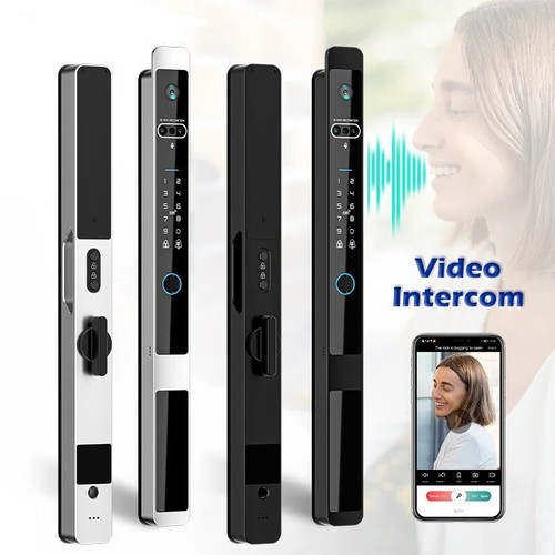 Real-time Intercom Tuya WiFi Smart Door Lock Electronic Lock 3D Face ...