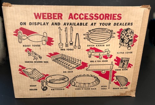 Vintage 1964 Weber Grill JBK-330 The Easterner Red Empty Box Only | eBay