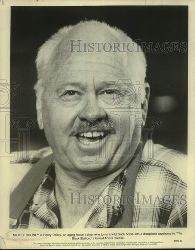 1979 Press Photo Mickey Rooney as Henry Dailey in "The Black Stallion ...