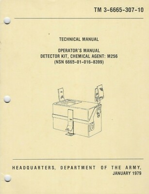 Historical book for Detector Kit, Chemical Agent M256, Operator | eBay
