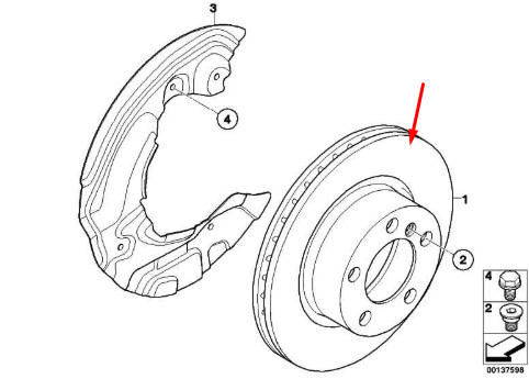 BMW 1 E88 Rear Left Brake Disc 34116854997 Genuine for sale online | eBay