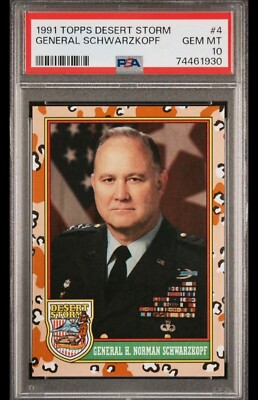 Psa 10 Rc General Norman Schwarzkopf 1991 Topps Desert Storm 1st