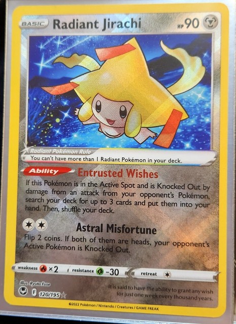 Pokémon TCG Radiant Jirachi Silver Tempest 120/195 Holo Radiant Rare ...