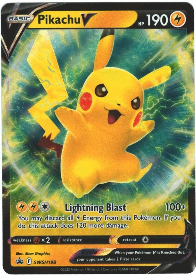 Pikachu V SWSH198 SWSH: Sword & Shield Promo Cards for sale | eBay