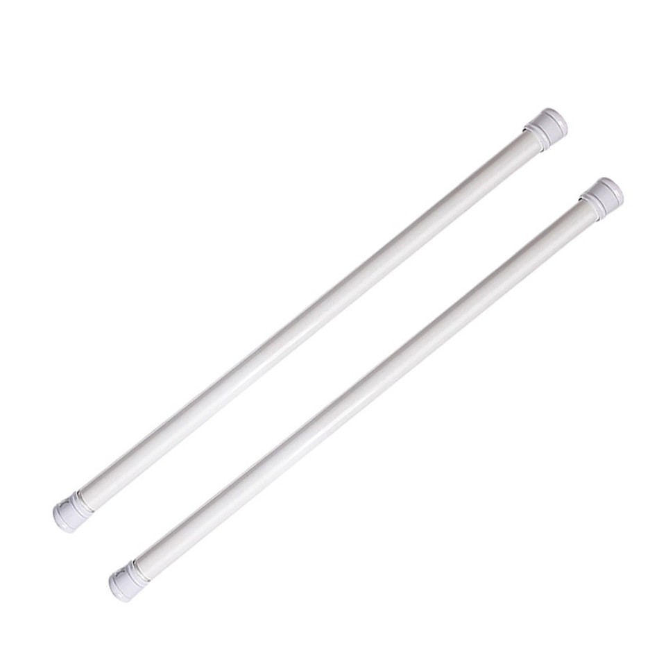 2 Pcs Extendable Curtain Rod Adjustable Hanging Rods Door Bathroom ...