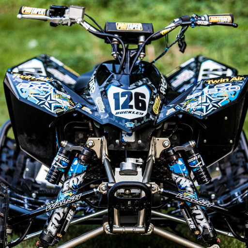 DFR BOMBER GRAPHIC KIT WHITE/BLUE SIDES/FENDERS SUZUKI LTR450 LTR 450 ...