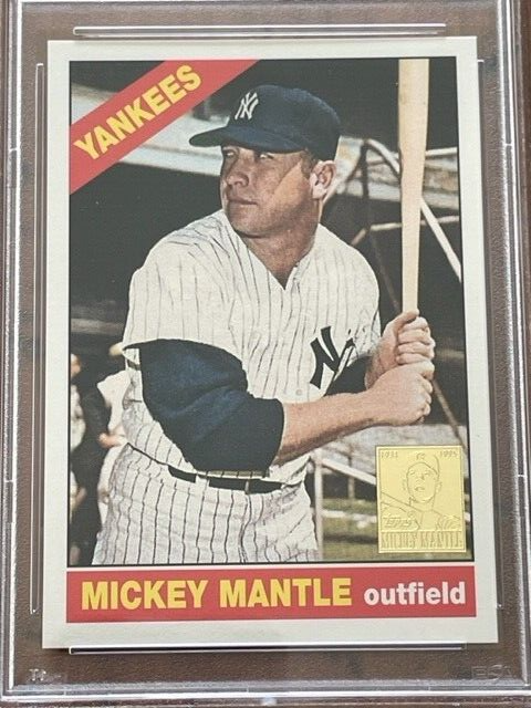 1996 Topps - Mickey Mantle Commemorative Reprints 1966 Topps #16 Mickey ...