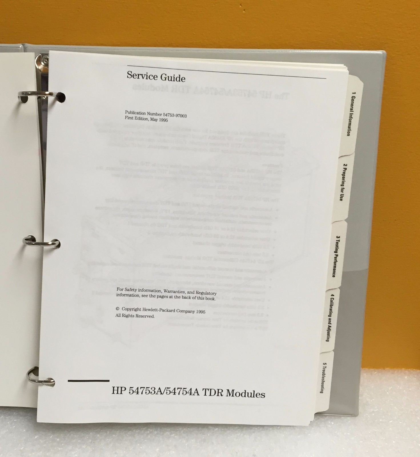 HP / Agilent 54753-99001 54753A and 54754A TDR Plug-in Modules Service ...