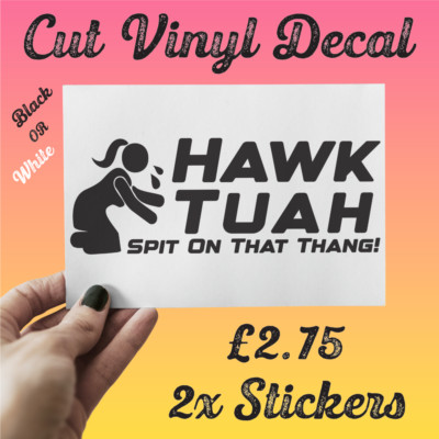 HAWK TUAH Car sticker Window Decal Funny Meme x2 | eBay