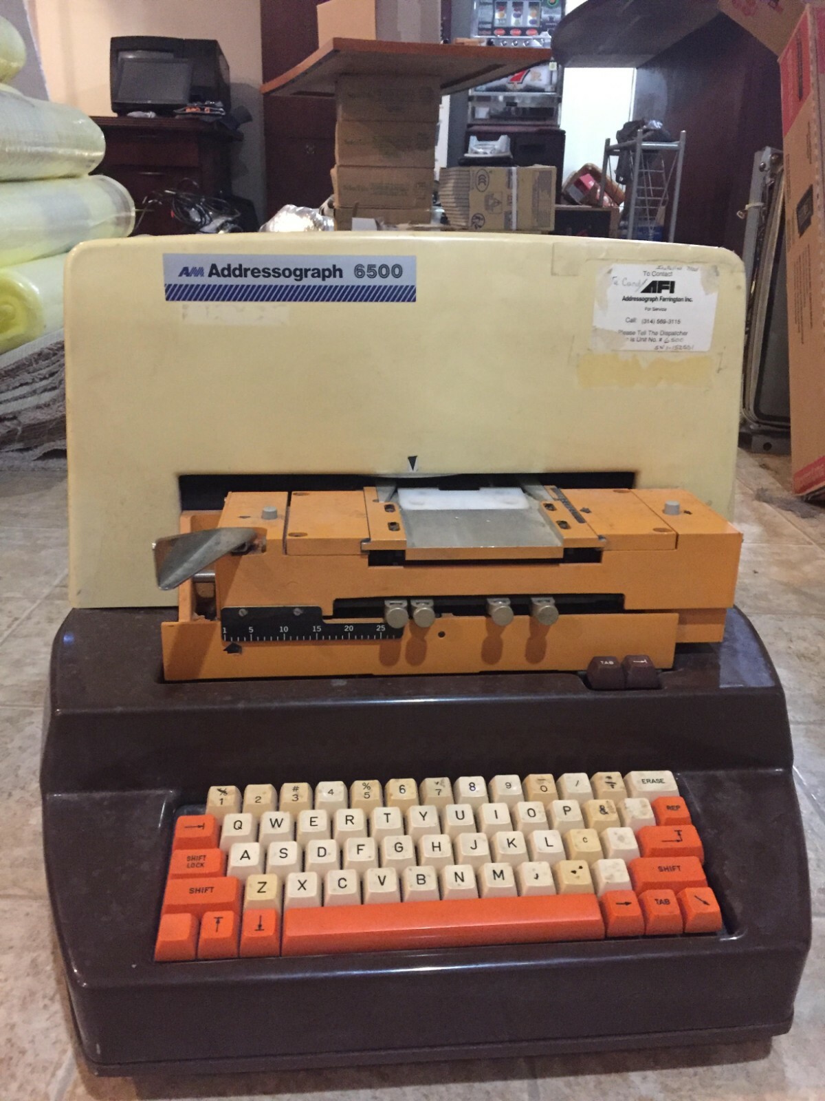 Addressograph 6500 Graphotype Debossing Embossing Dog ID Tag Printing ...