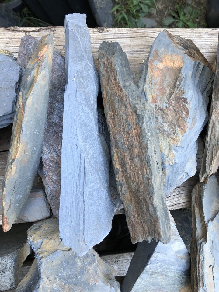 10lbs Rust Colored SLATE STONE For Mosaics, Yard Decor, Flower Bed ...