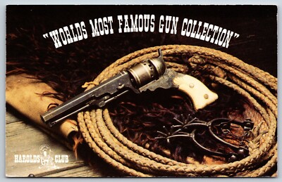 Postcard Harolds Club Gun Collection 1835 Texas Paterson Revolver ...
