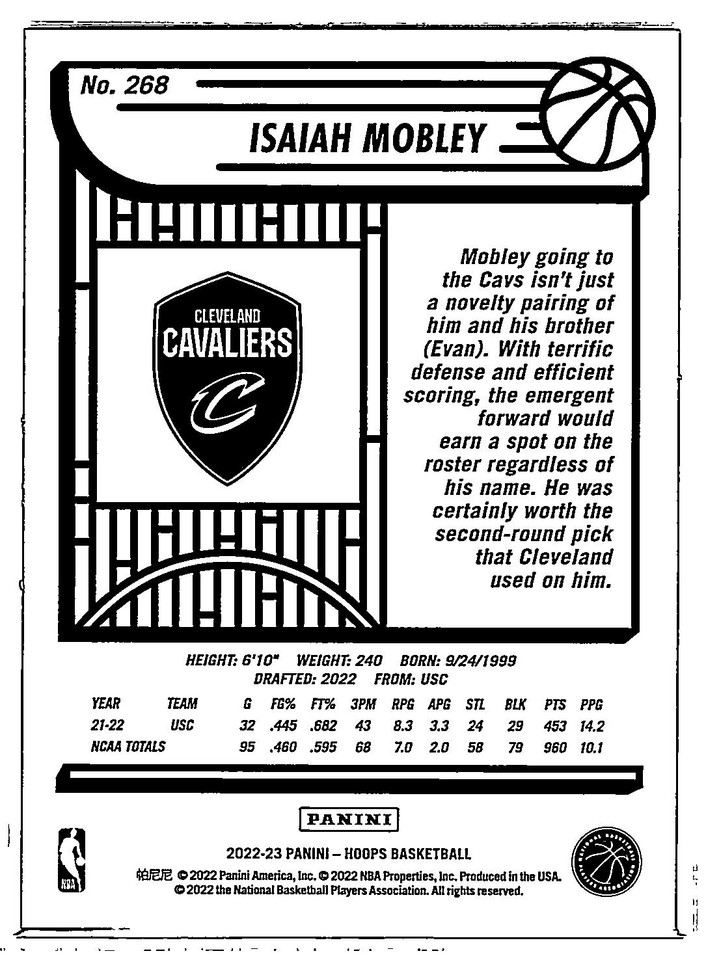 2022 Hoops #268 Isaiah Mobley | eBay