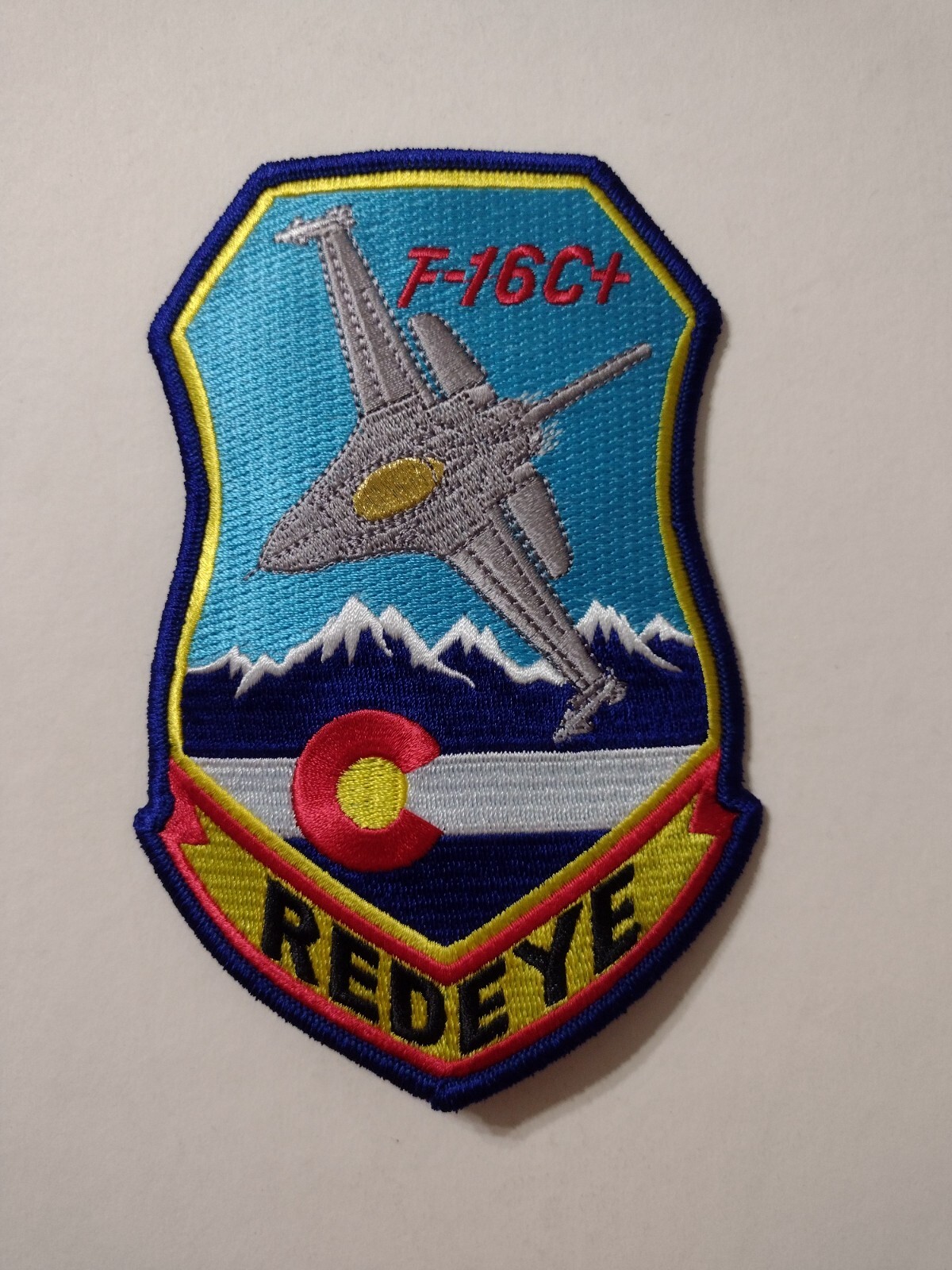 USAF PATCH 120th FIGHTER SQUADRON F-16C+ REDEYE COLORADO AIR NATIONAL ...