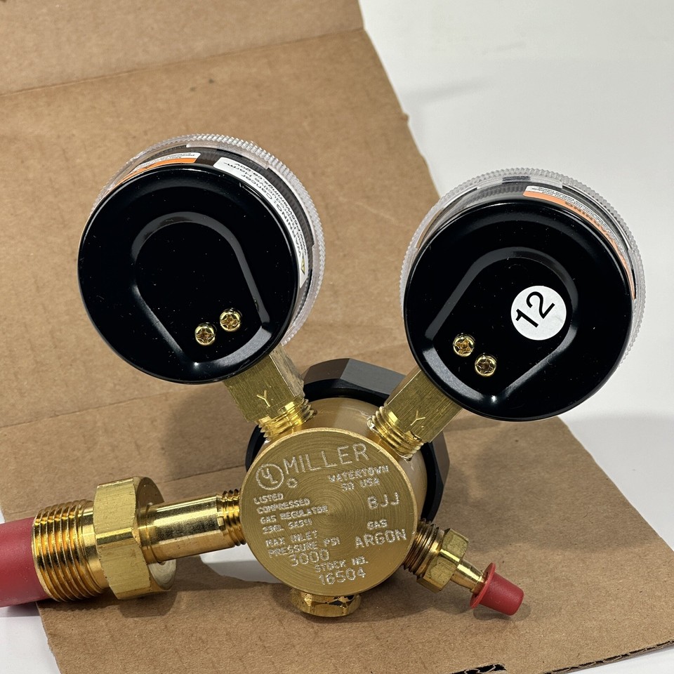 Miller 16504 Argon Gas Regulator and Gauge 3000 PSI for MIG TIG Welding ...