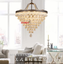 Vintage Grape Crystal Drop Chandelier Luxury Gold Silver Light Lamp ...