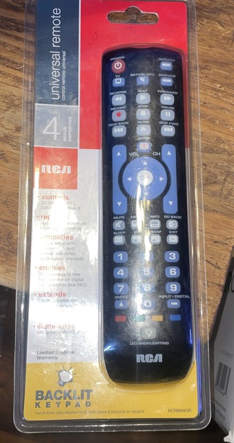 RCA RCRN04GR Universal Remote - Black for sale online | eBay
