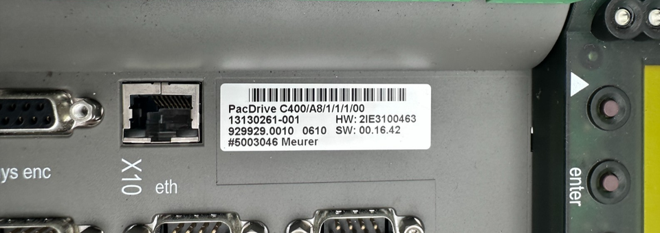 ELAU Pacdrive C400 A8 C400/ A8/ 1/1/1/00 13130261-001 Hw: 2IE3100463 Sw ...