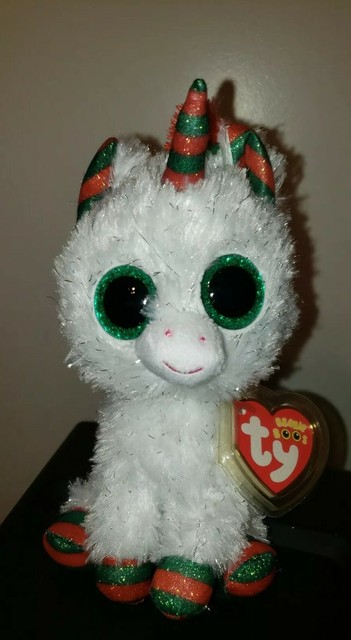 Ty Beanie Boos 36238 Snowfall The White Unicorn Christmas Boo Regular ...