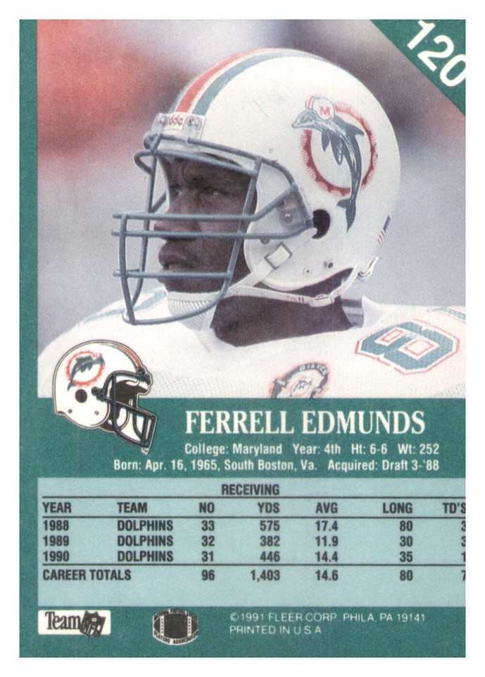1991 Fleer #120 Ferrell Edmunds NM | eBay