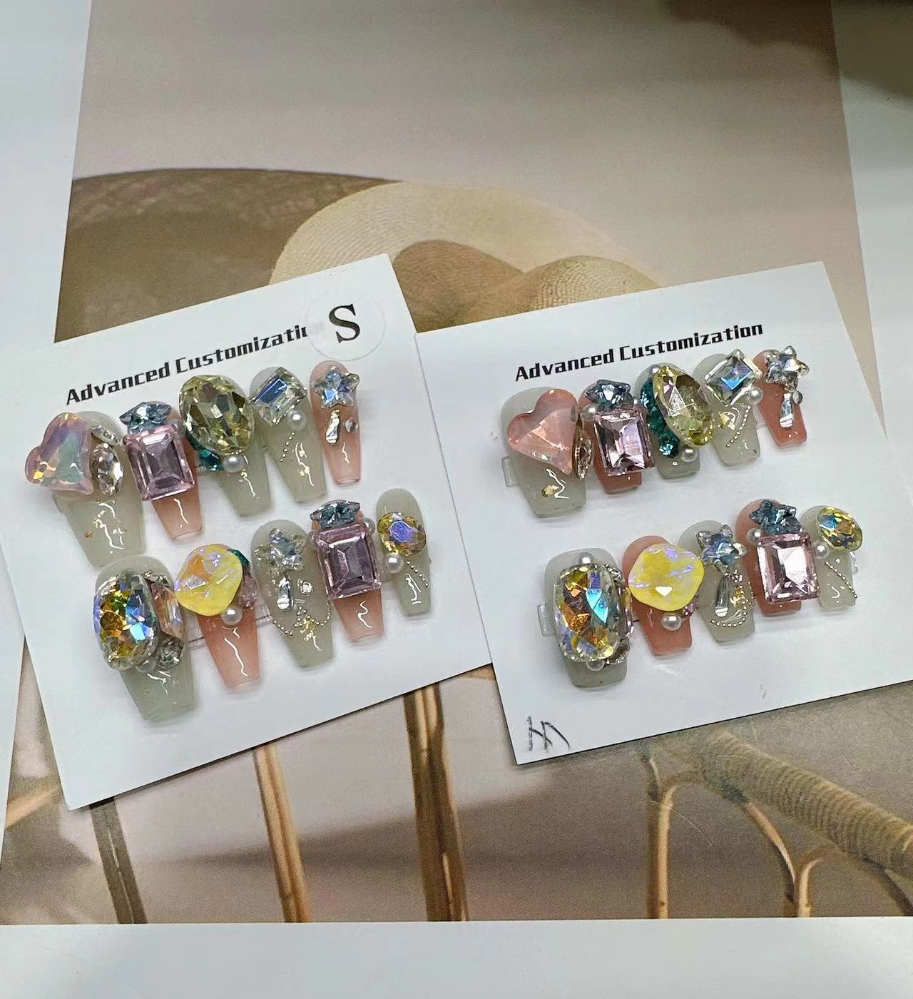 Exquisite And Elegant Handmade Detachable Luxury Medium-length T Flash Diamond | eBay