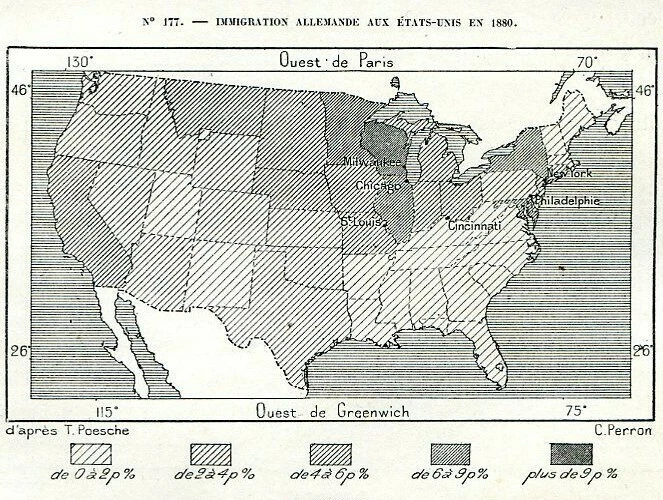 German Immigrants Map