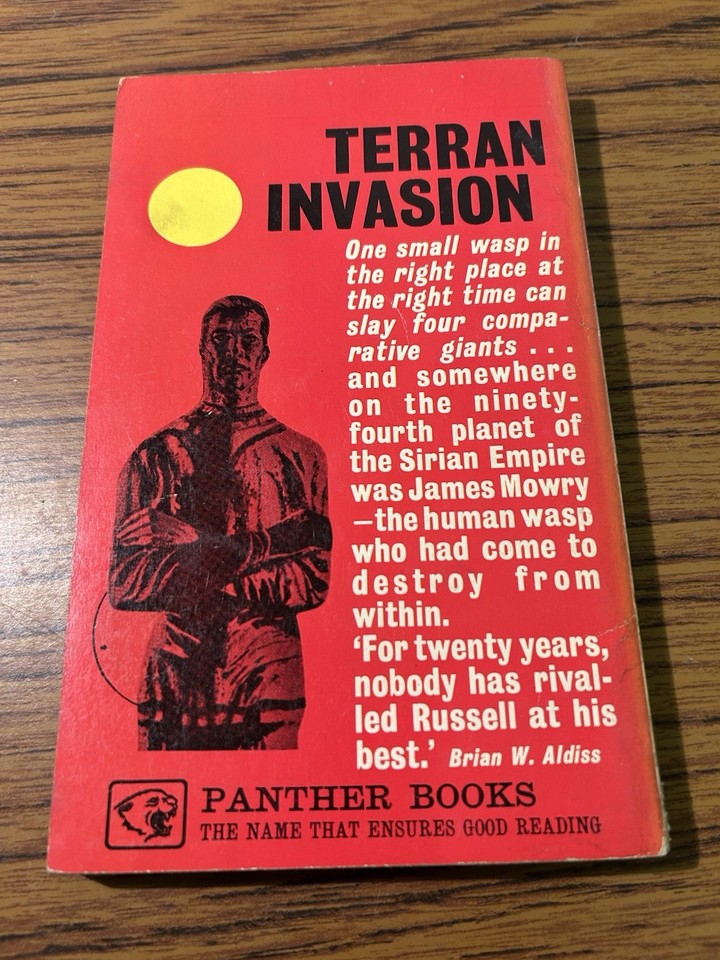 WASP BY ERIC FRANK RUSSELL 1963 PANTHER UK PULP ERA SCIENCE FICTION ...